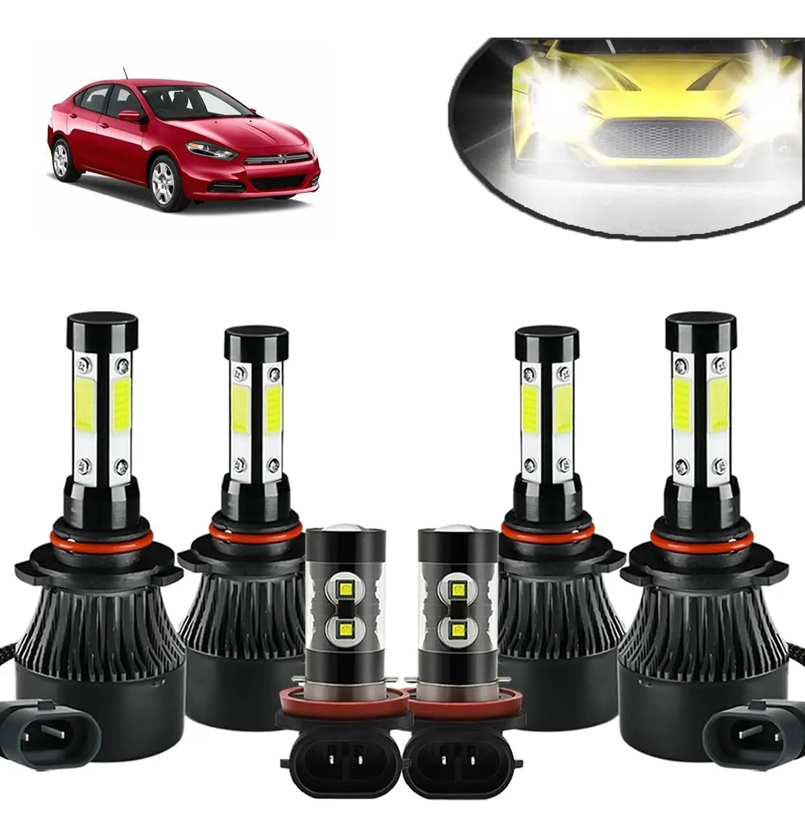 Applicable to X1kit Led Headlights High/Low/Fog Light For Dodge, 6 ...