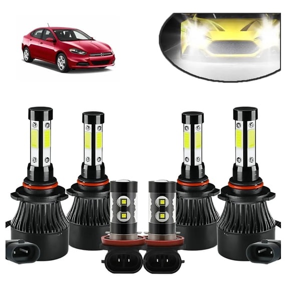 Applicable to X1kit Led Headlights High/Low/Fog Light For Dodge, 6 ...