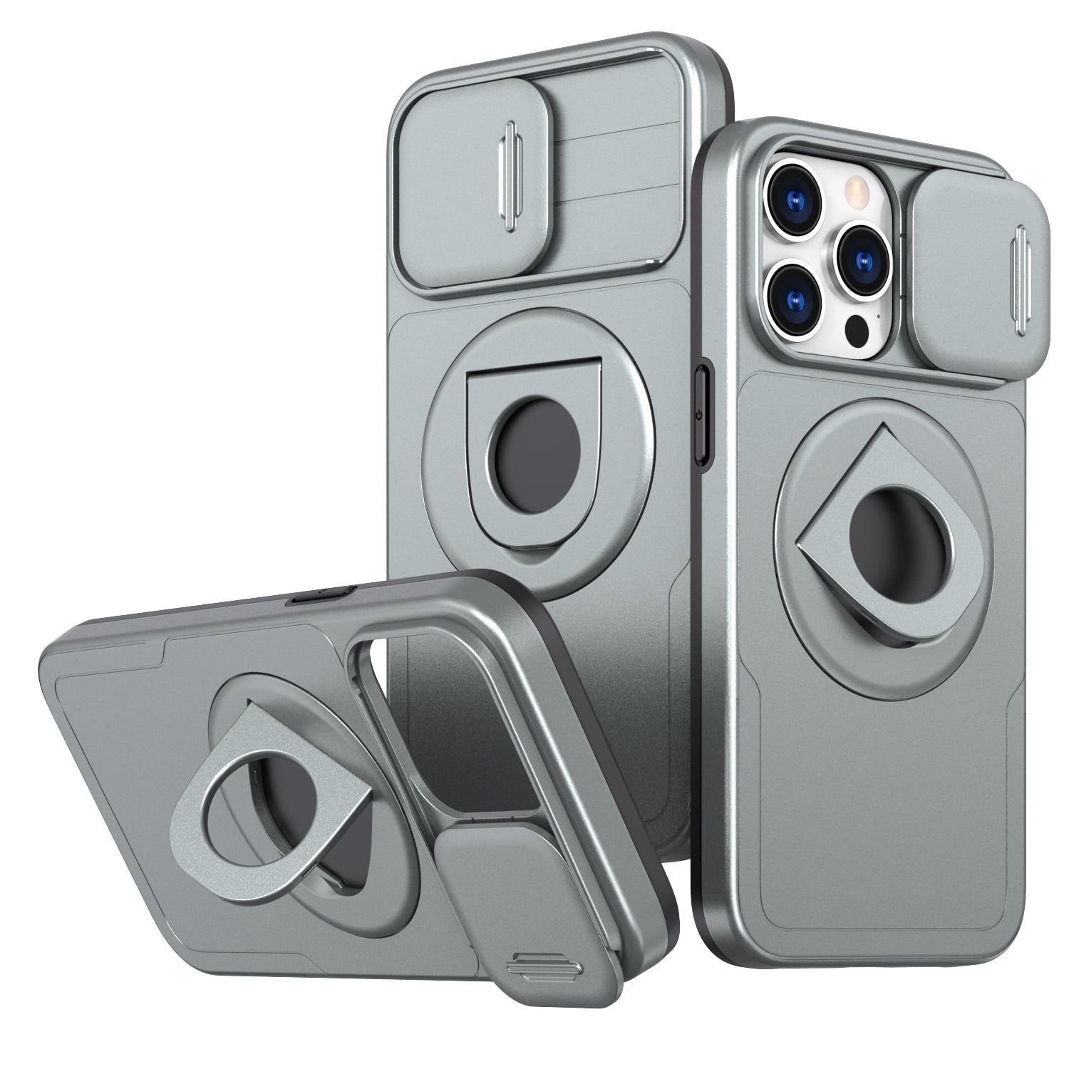 Applicable to iPhone15ProMax mobile phone shell sliding window magnetic ...