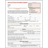 Employment Application Form, 8.5 x 11, Job Application, 25 Pack, Made ...