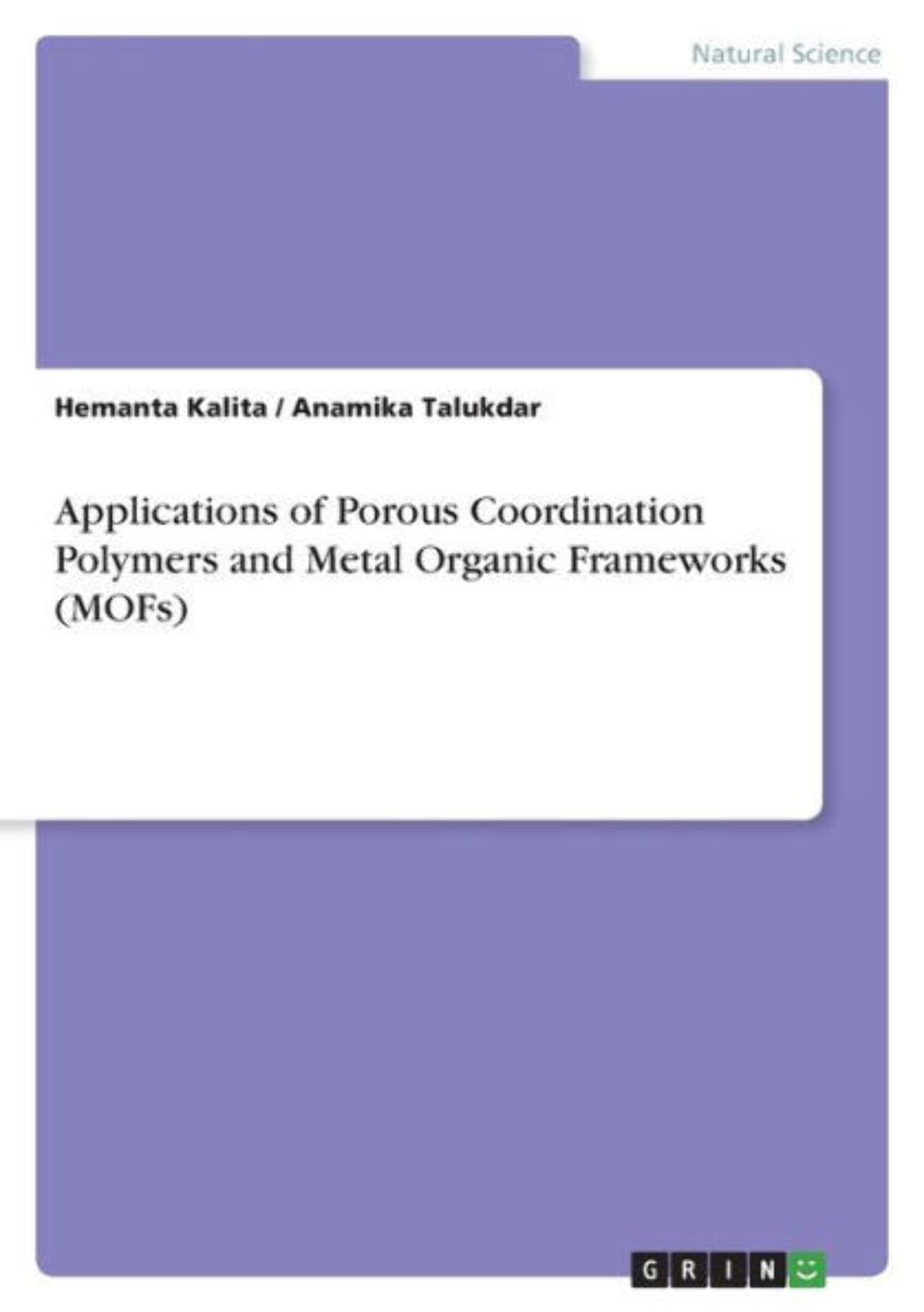 Applications Of Porous Coordination Polymers And Metal Organic ...