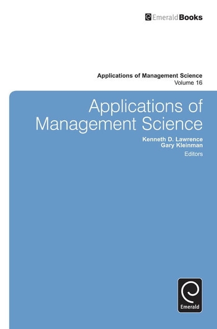 Applications of Management Science Applications of Management Science ...