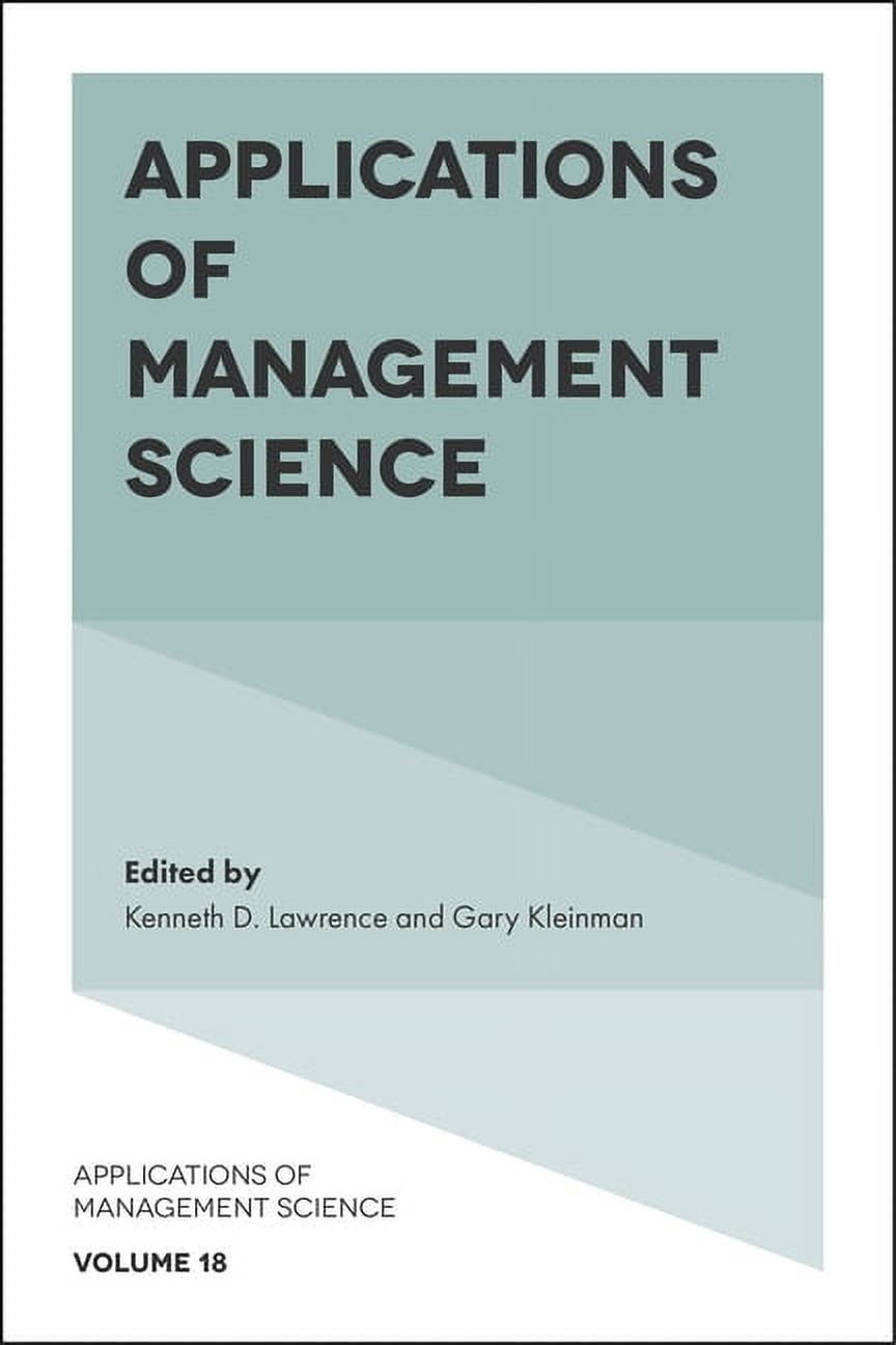 Applications of Management Science: Applications of Management Science ...