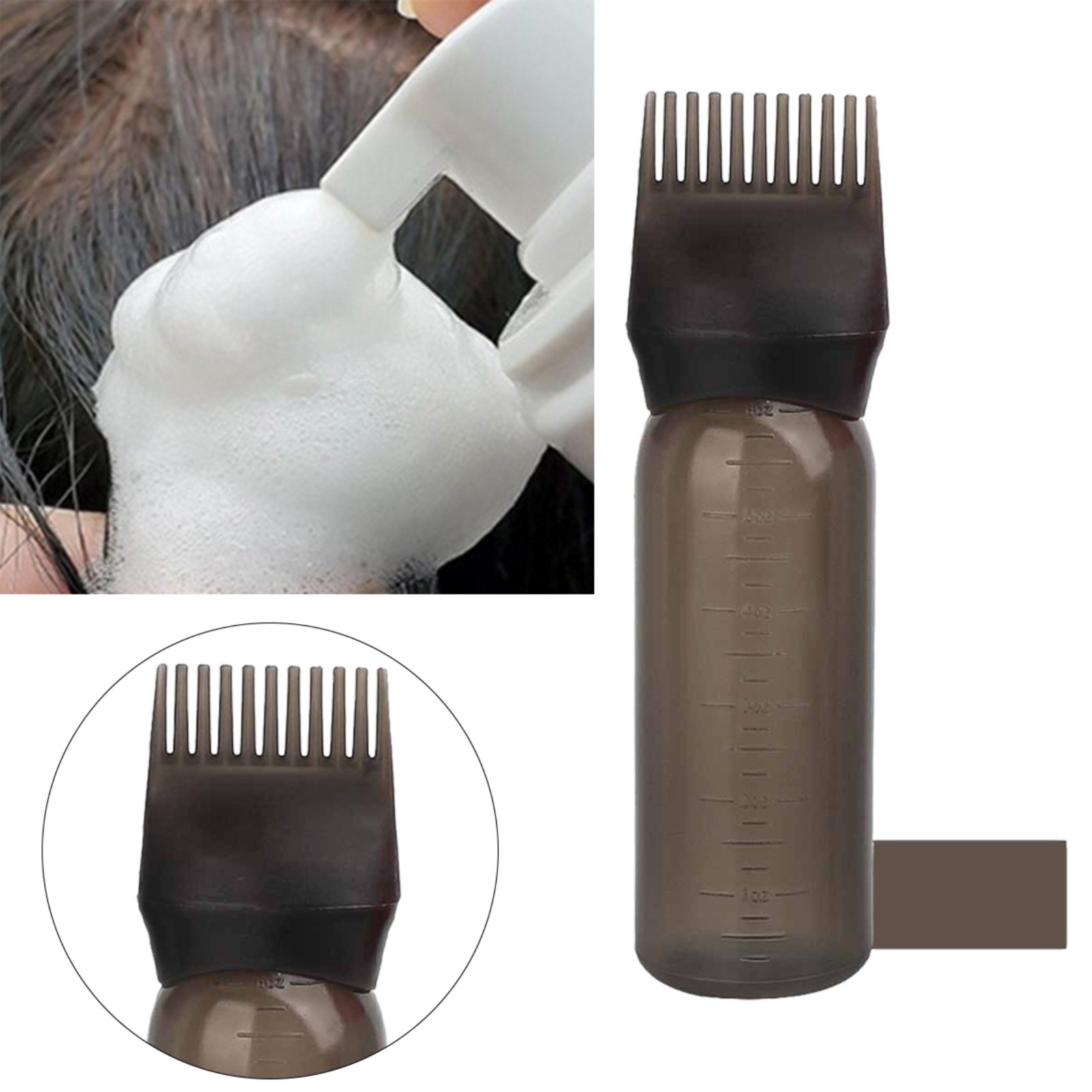 Ageoie Clearance Hair Color Bottle Root Comb Bottle Applicator 6 Ounce
