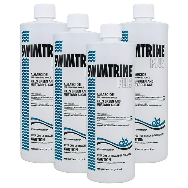 Applied Biochemists Swimtrine Plus 32 oz 4 Pack - Algae Killer, Copper ...