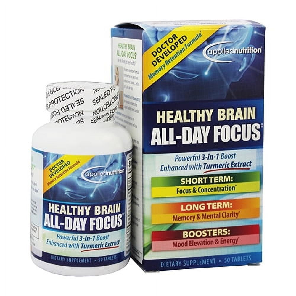 Applied Nutrition Healthy Brain All-Day Focus Tablets, 50 Ea, 6 Pack ...