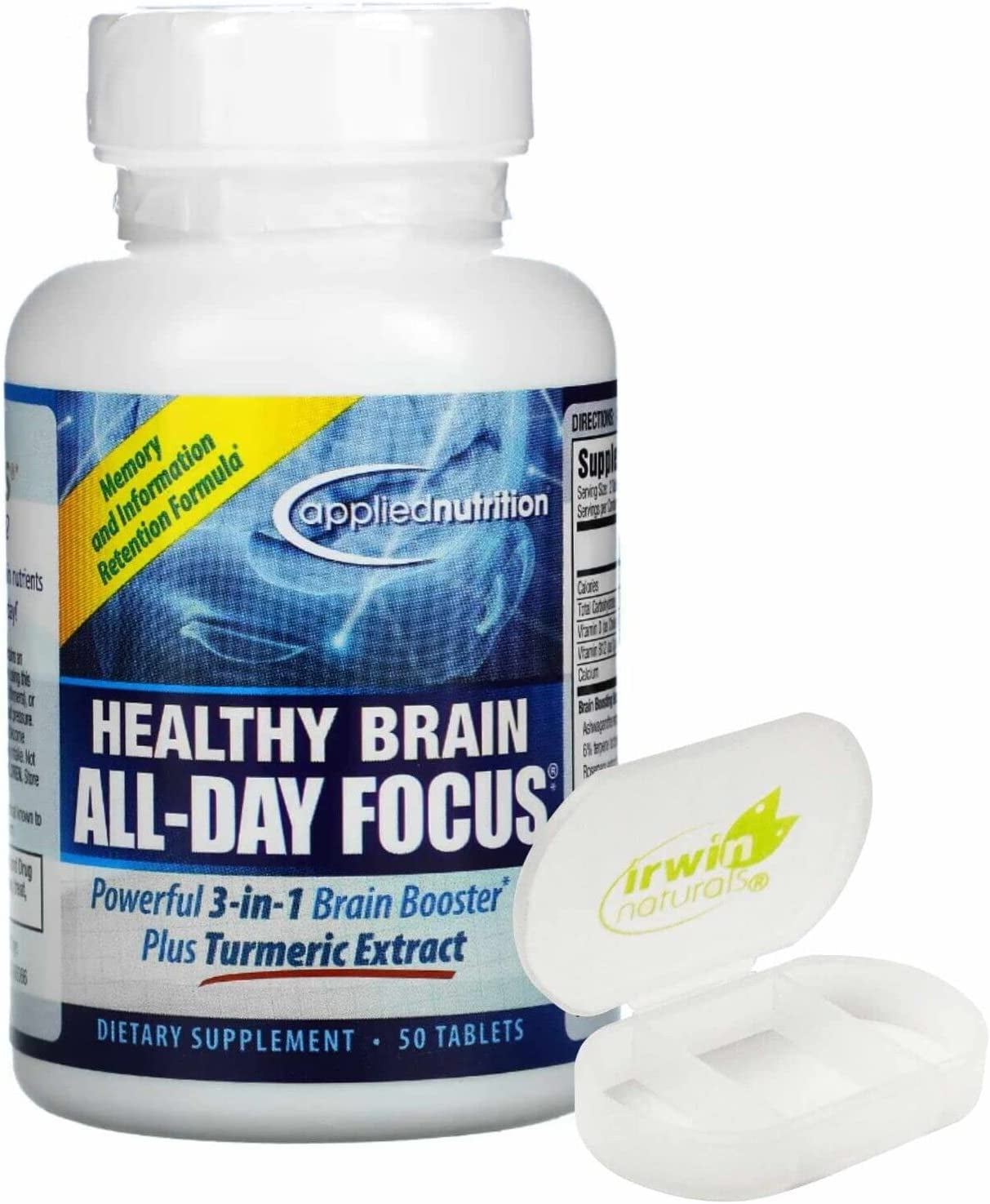 Applied Nutrition Healthy Brain All Day Focus Turmeric Extract ...