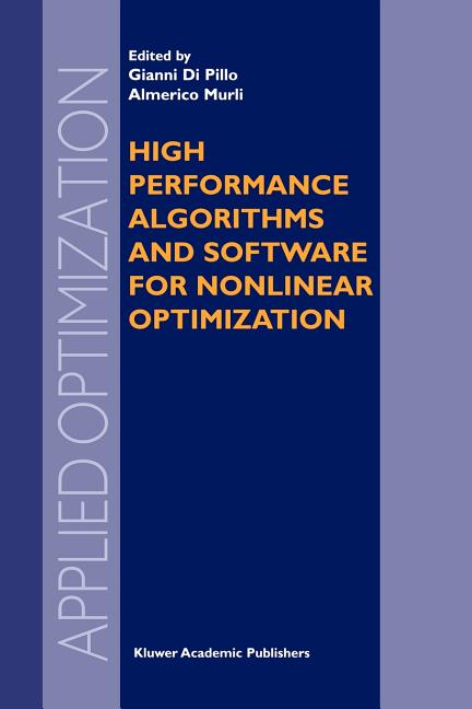 Applied Optimization: High Performance Algorithms and Software for ...