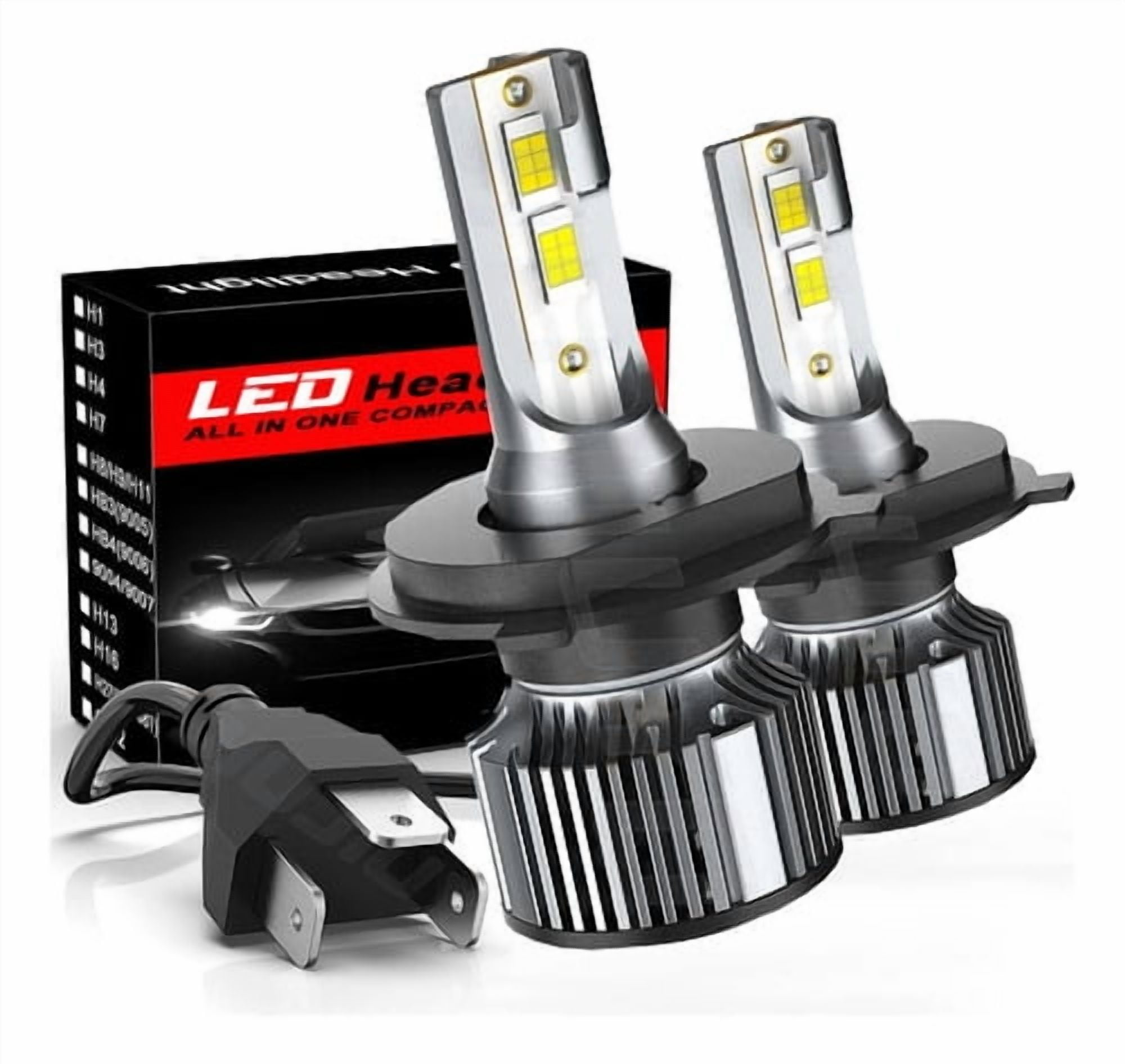 Applies to 30,000 lm H4 LED Headlight Kit for High/Low Beam - Walmart.com