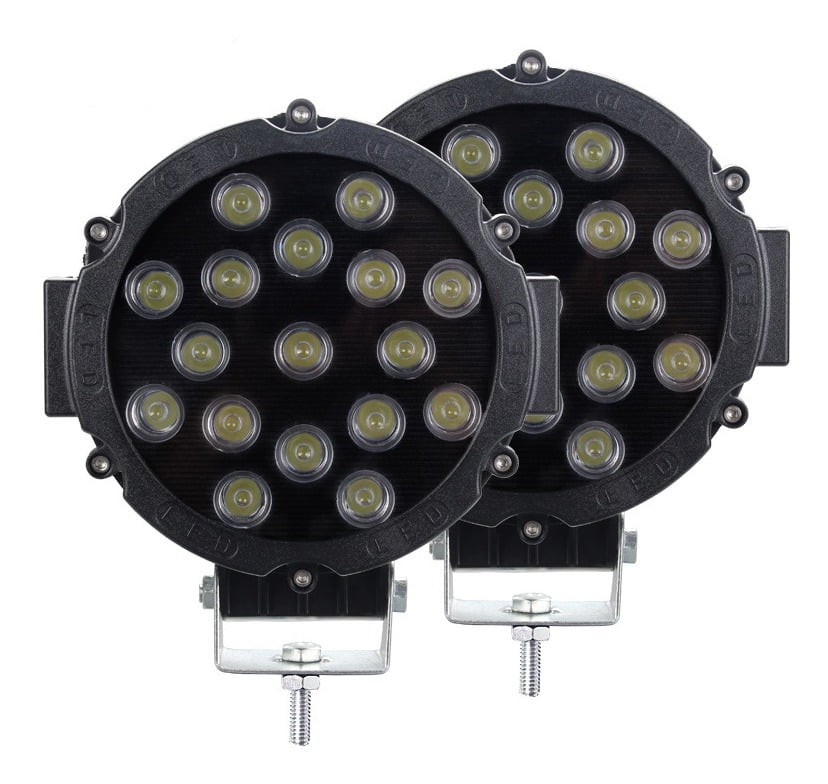 Applies to A Pair Of 17LED Round Headlights Universal Off-Road ...
