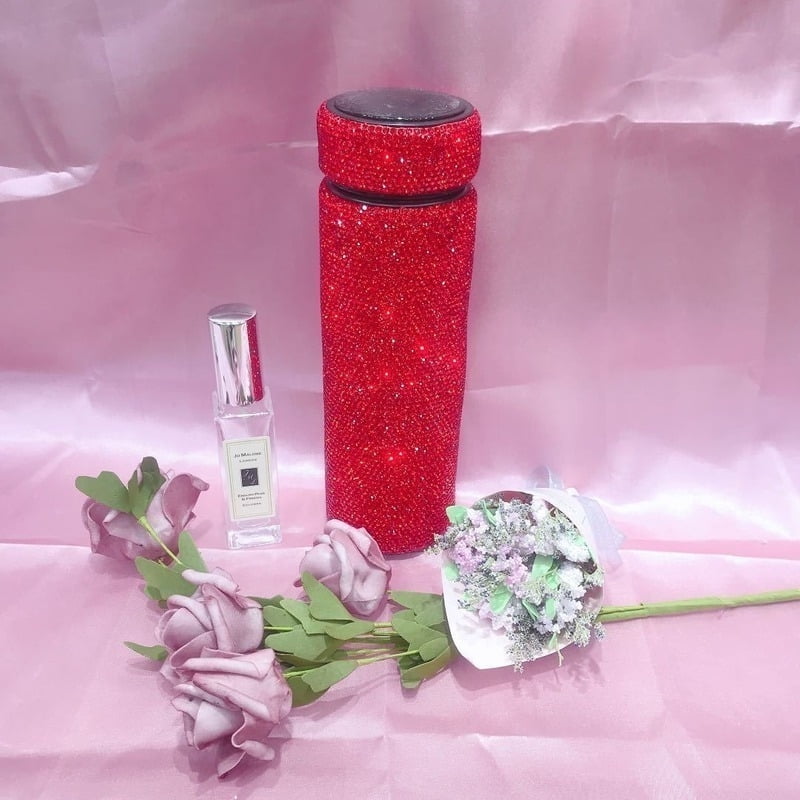 Applies to Creative Diamond Thermos Bottle Temperature Display D ...