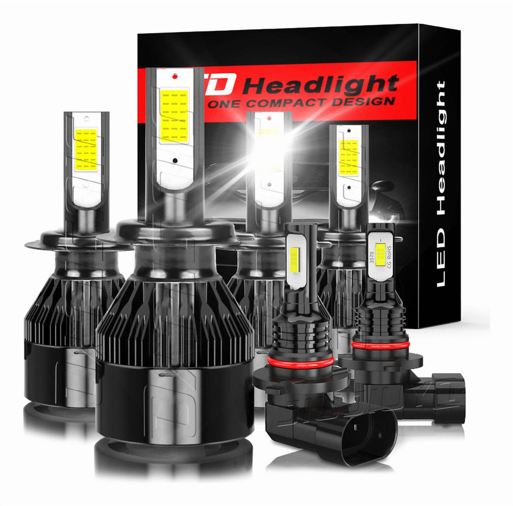 Applies to H7 Hb4 14000lm LED Headlight Kit for Volkswagen High/Low ...
