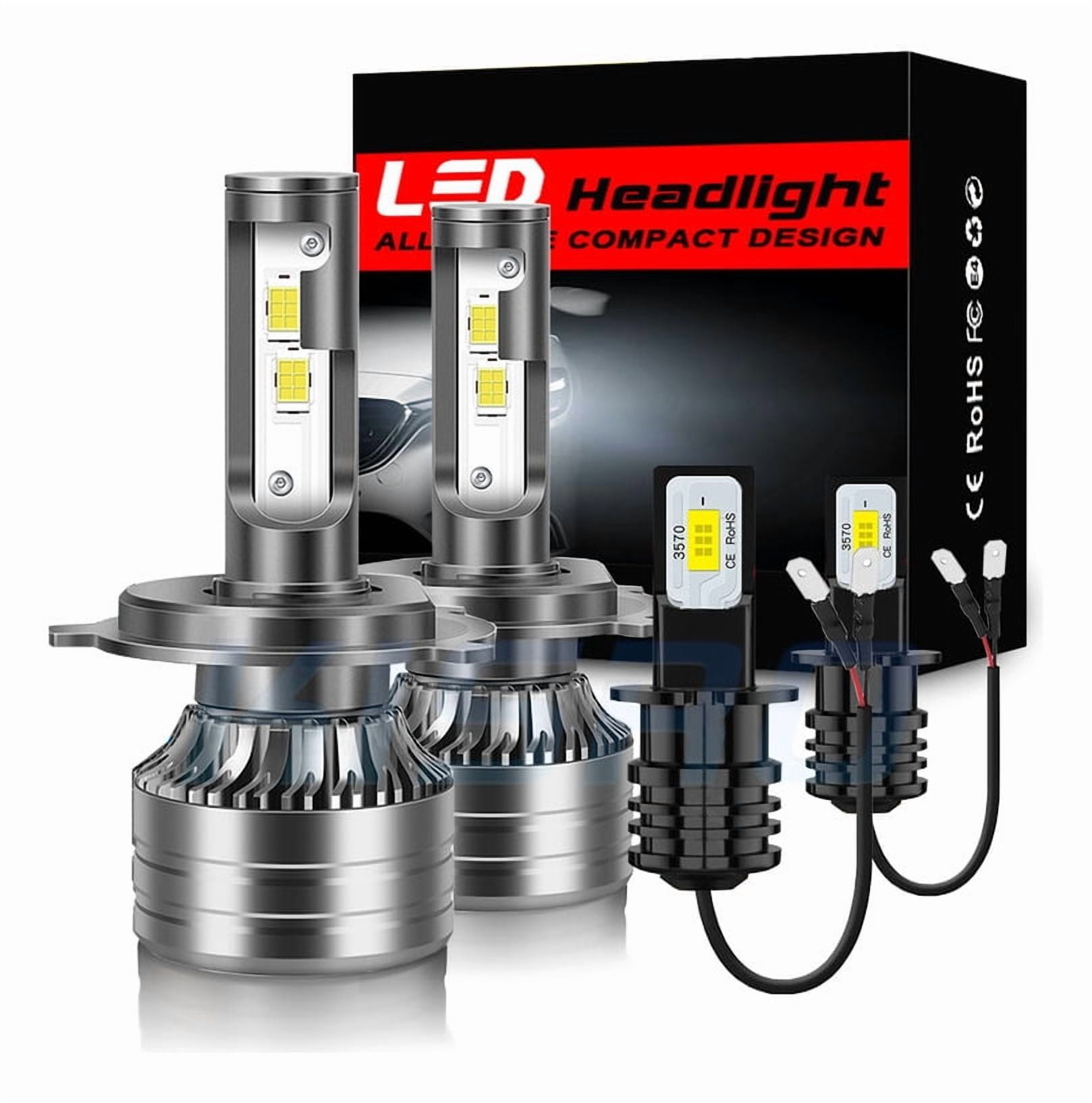Applies to LED Headlight Kit High/Low Beam H3 H4 40000lm For Chevrolet - Walmart.com