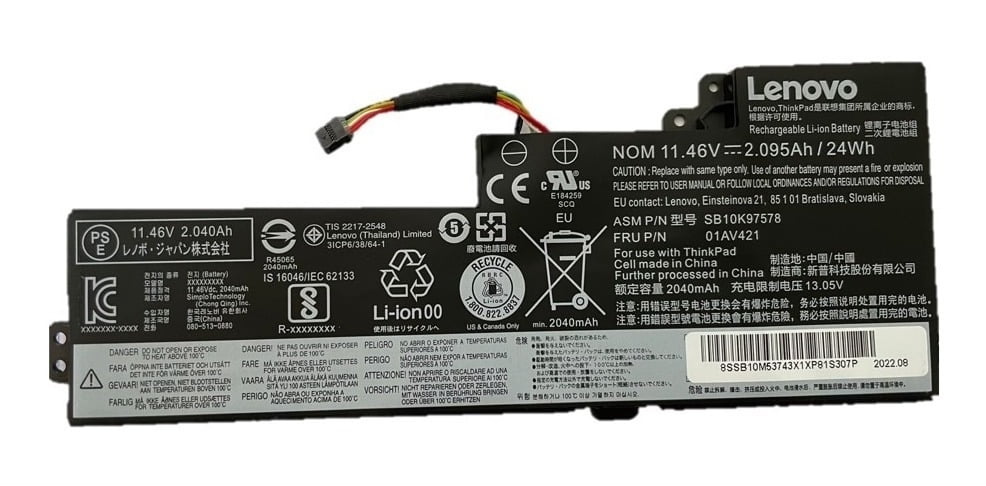 Applies to Lenovo T470 T480 A475 A485 Battery 01av489 01av419 Original ...