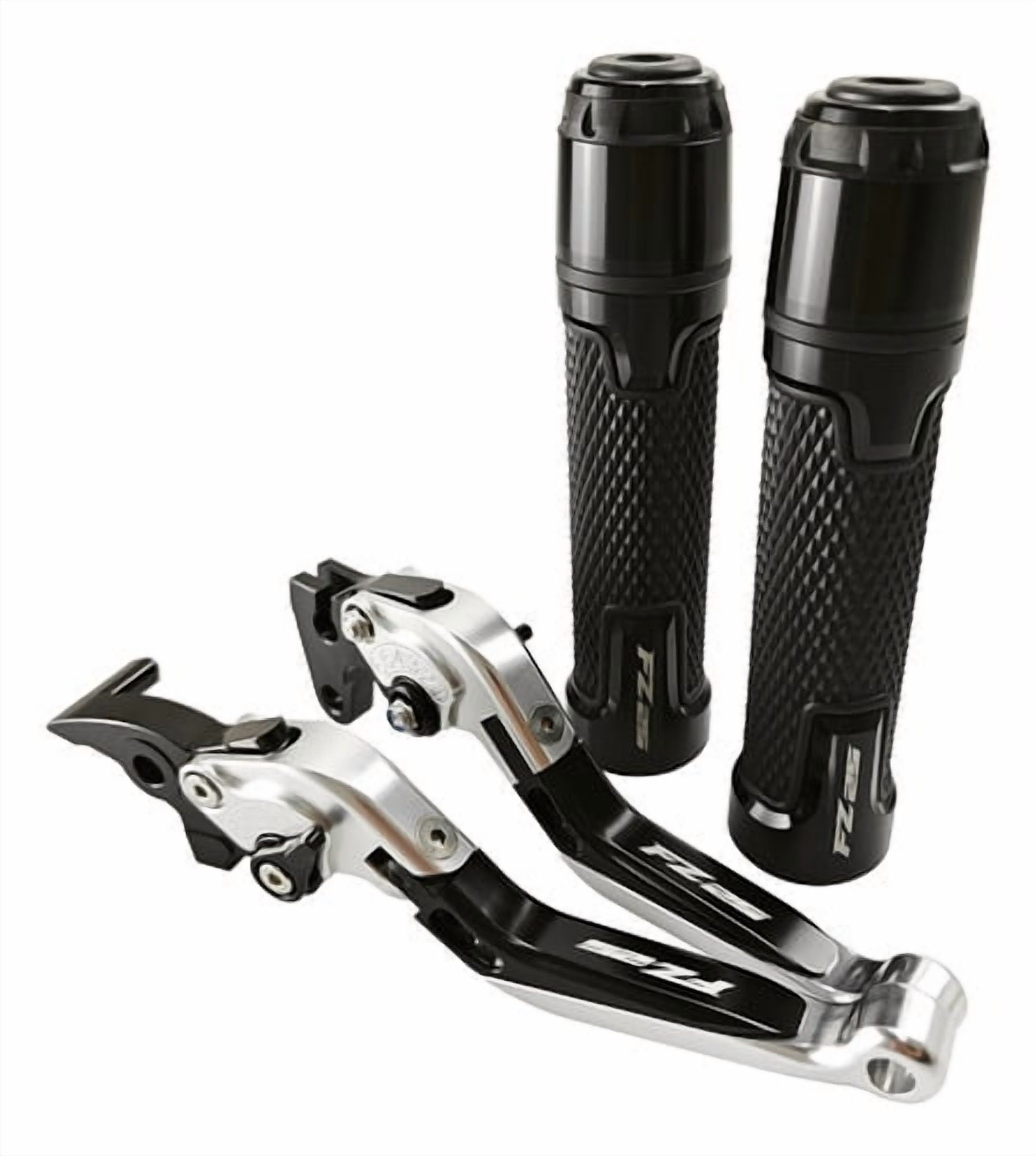 Applies to Levers and Grips for Yamaha FZ25 FZ250, Black with Silver ...