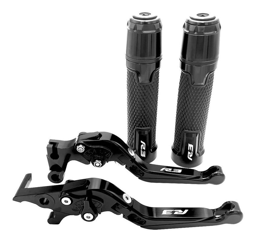 Applies to Levers and Grips for Yamaha Yzf R3, Black - Walmart.com