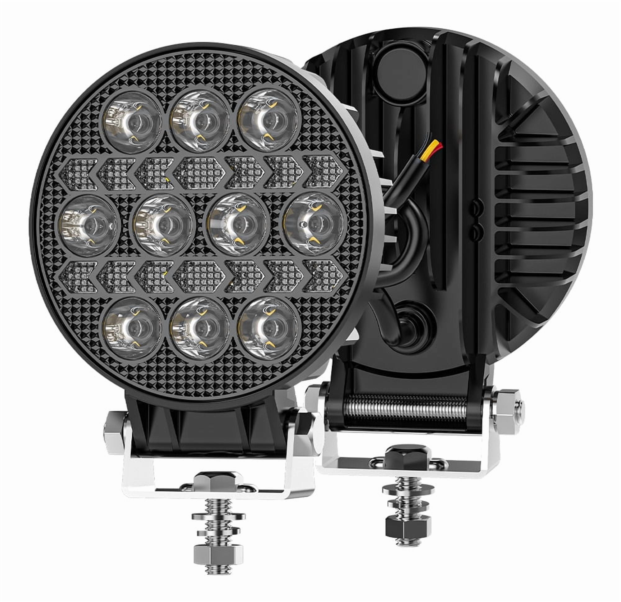 Applies to Pair of 12 LED Fixed Auxiliary Headlights for Jeep Auto ...