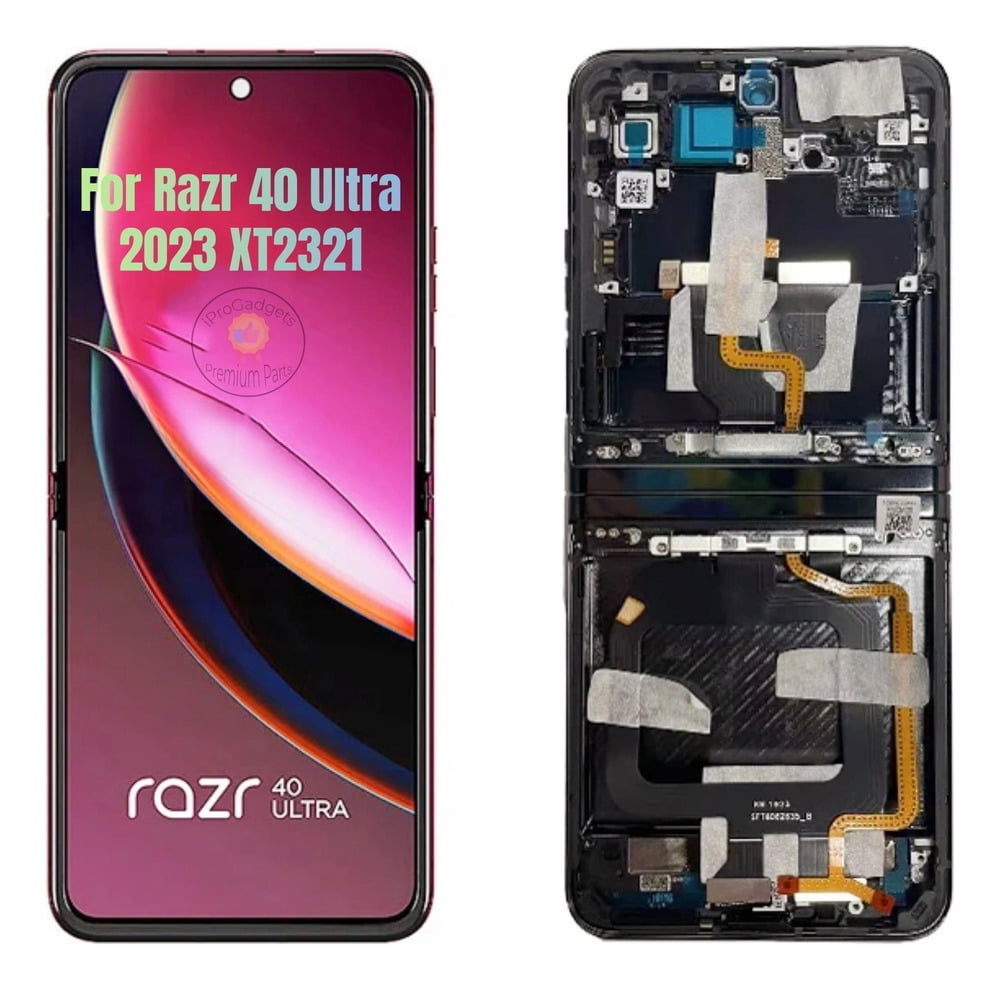 Screen With Frame for Motorola Razr 40 Ultra 2023 Xt2321 - Walmart.com