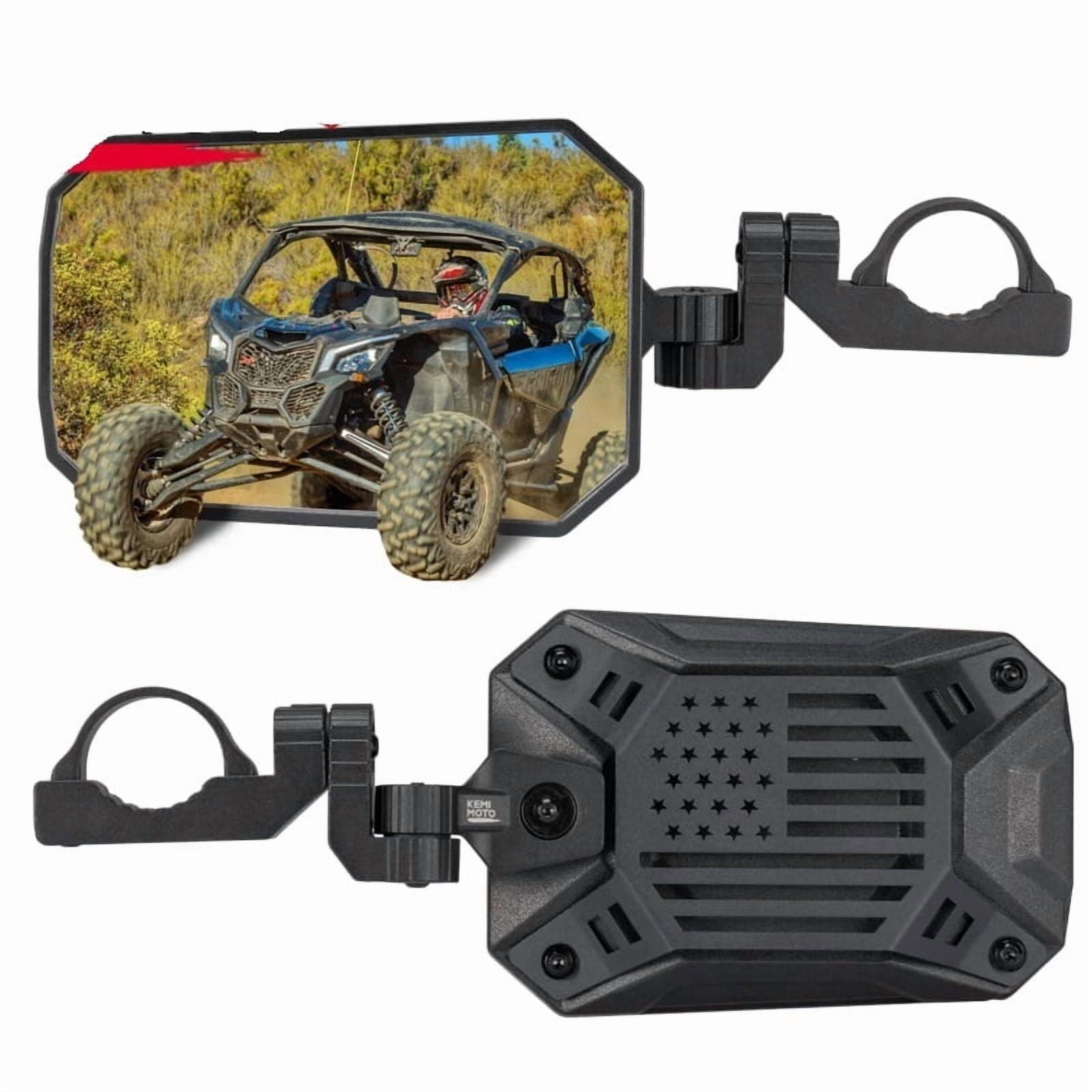 Applies to UTV Side Mirrors 2025 New Pattern Aluminum 8"x5.3" Wide View ...