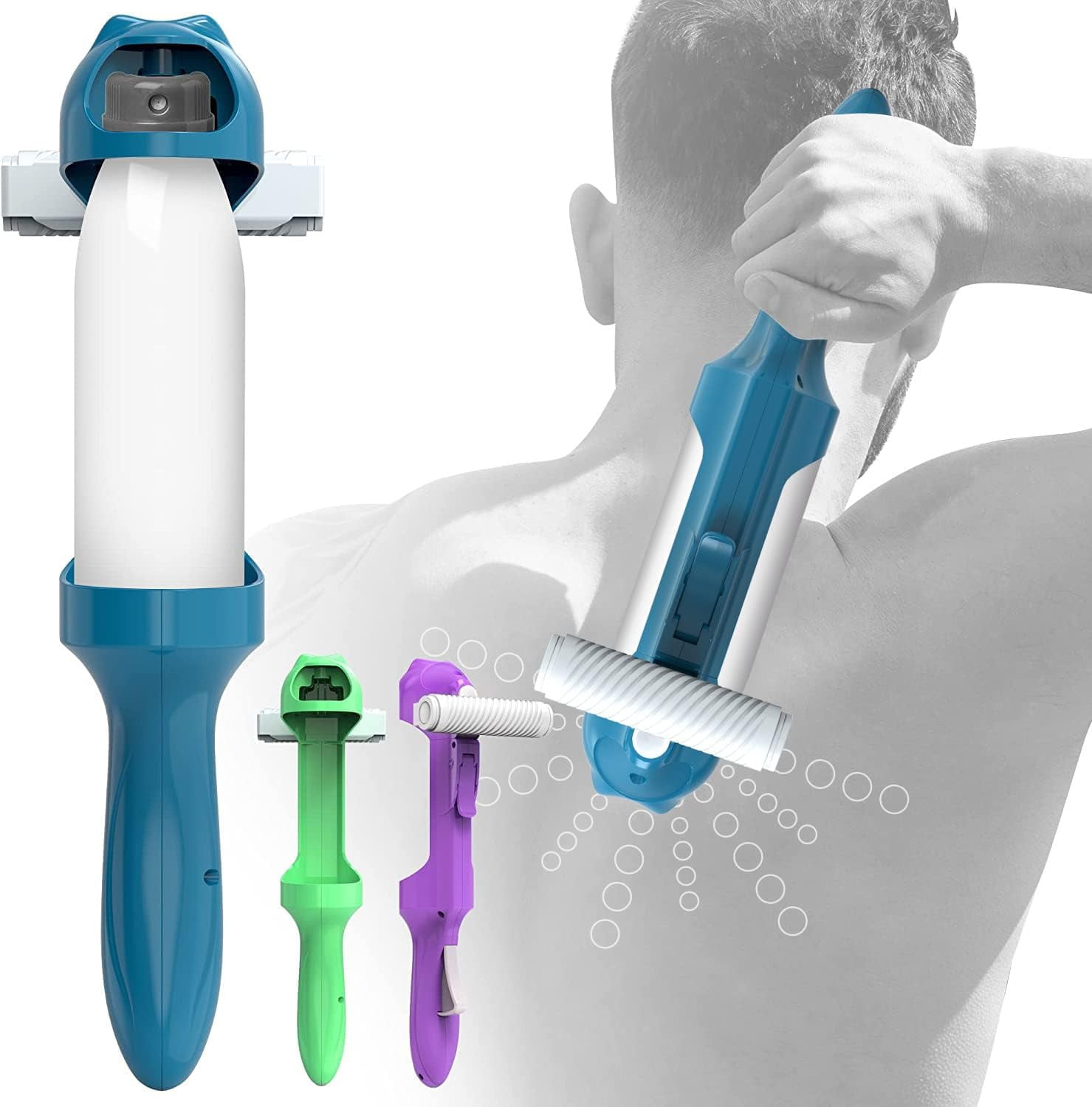 Appligator Spray & Lotion Applicator with 10" Reach Extension, Blue ...