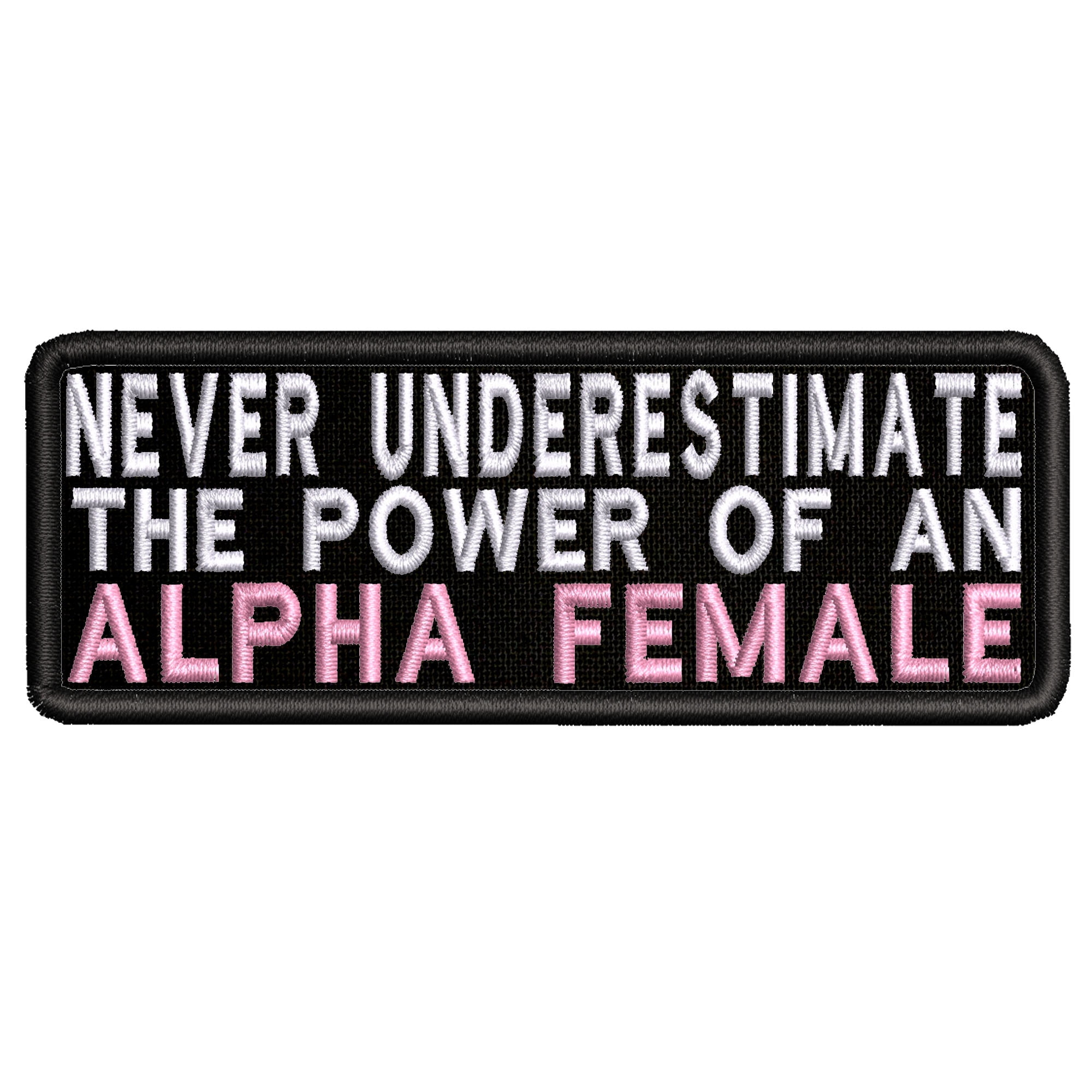 Applique Inspirational Alpha Female Theme Hook Backing Decorative Patch ...