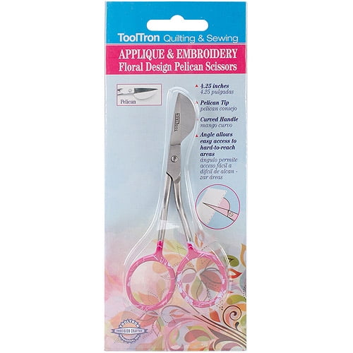 Applique and Embroidery Floral Design Scissors, 4-3/4