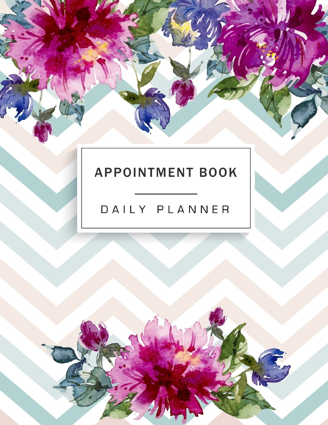 Appointment Book 15 Minute Increments: Appointment Book: Floral ...
