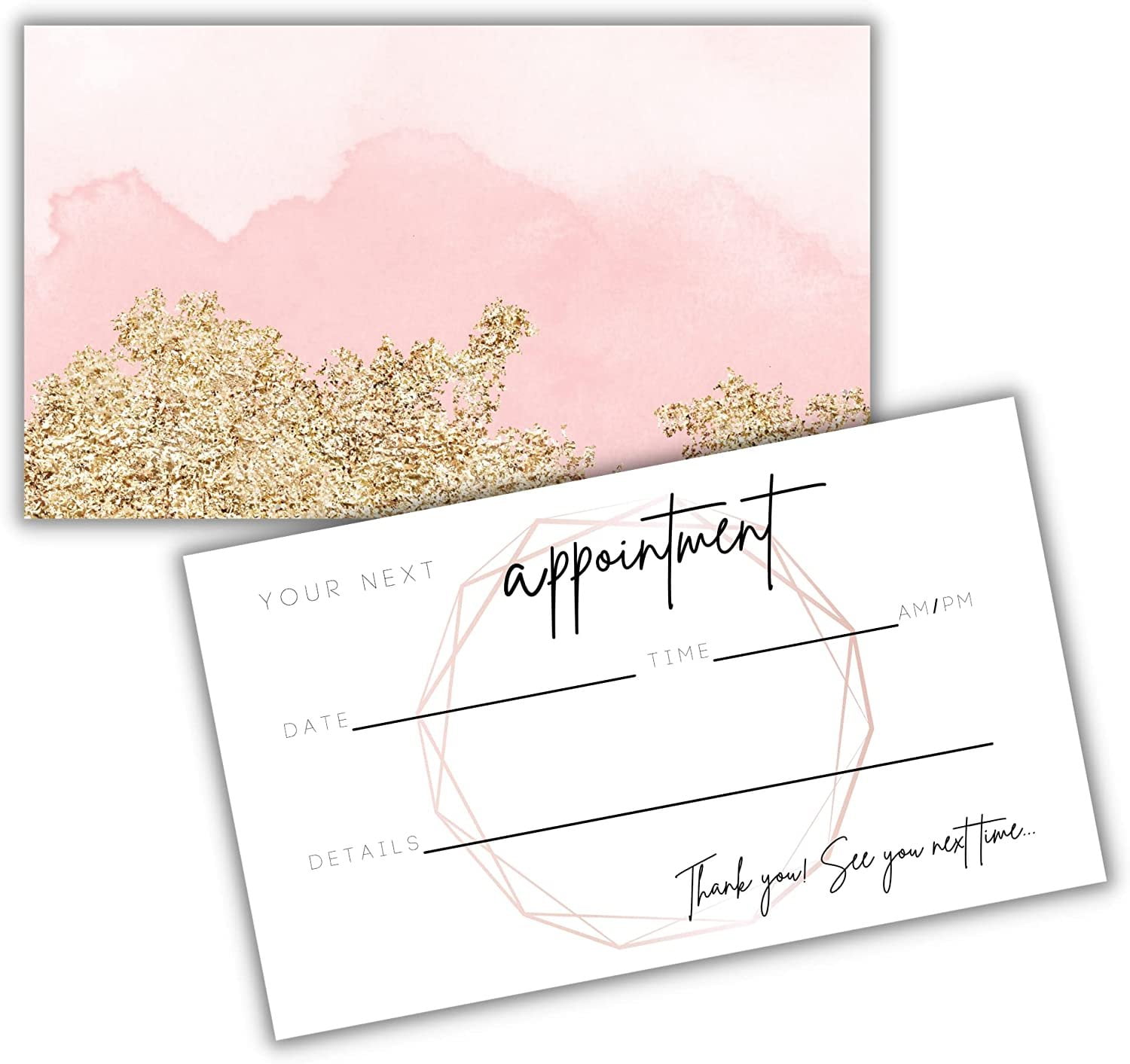 Appointment Reminder Cards Physical Printed 2x3.5 inches Business Card ...