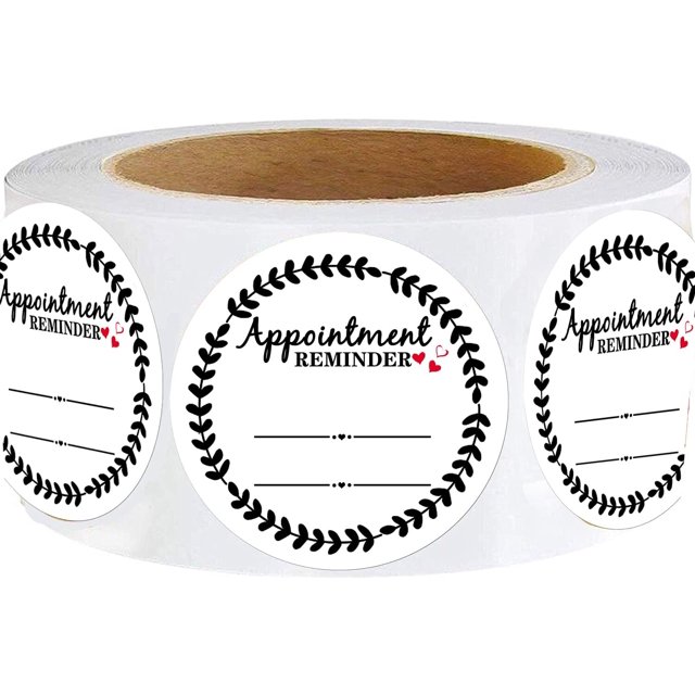 Appointment Reminder Planner Sticker Labels for Business, Hair Salon or ...
