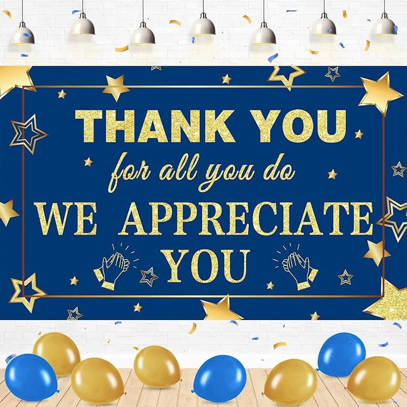 We Appreciate You Banner Decorations Thank You Banner Thank You for All ...