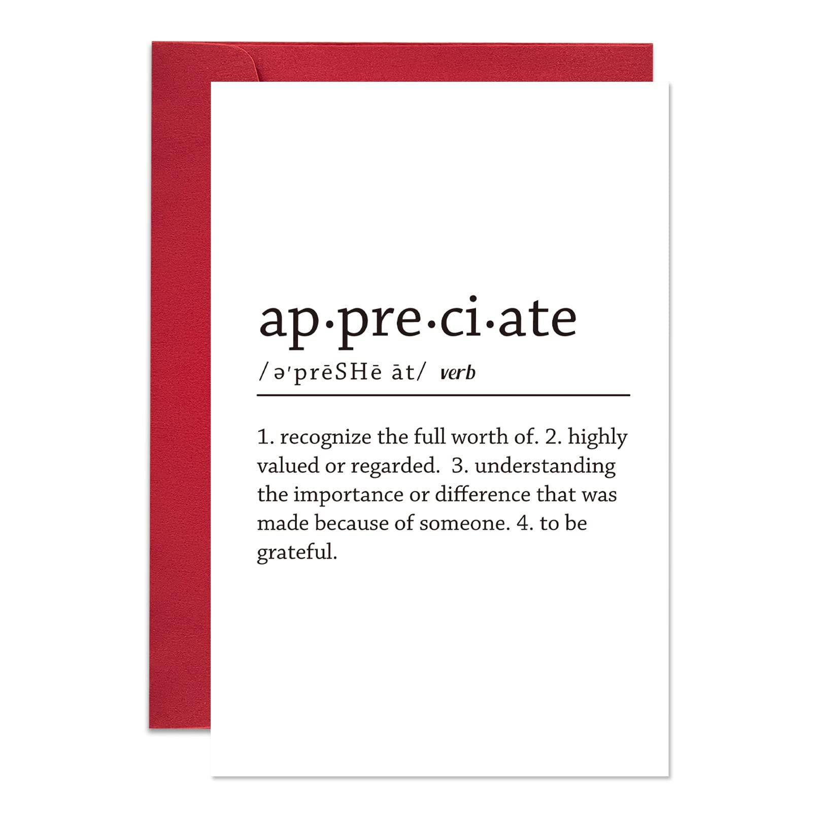 Appreciation Card with Meaningful Definition – Perfect for Celebrating ...