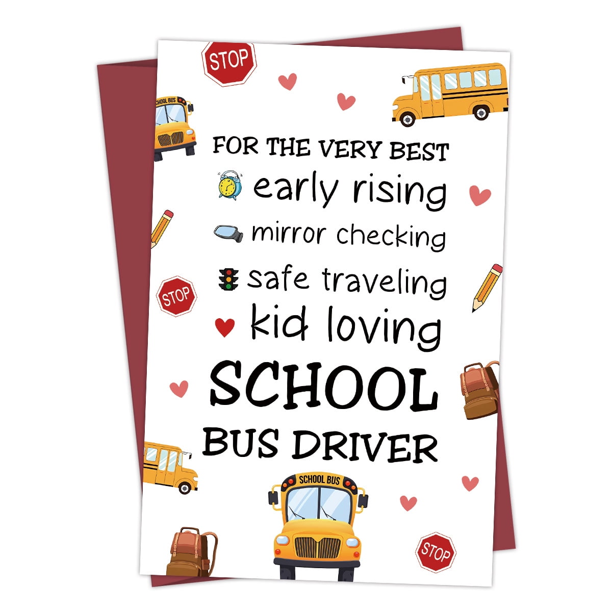 Appreciation Card for School Bus Driver – Fun and Heartfelt Design with ...
