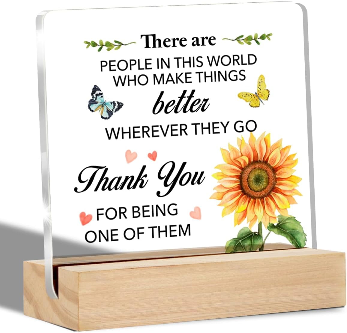 Appreciation Gifts for Women Thank You Clear Desk Decorations Floral ...