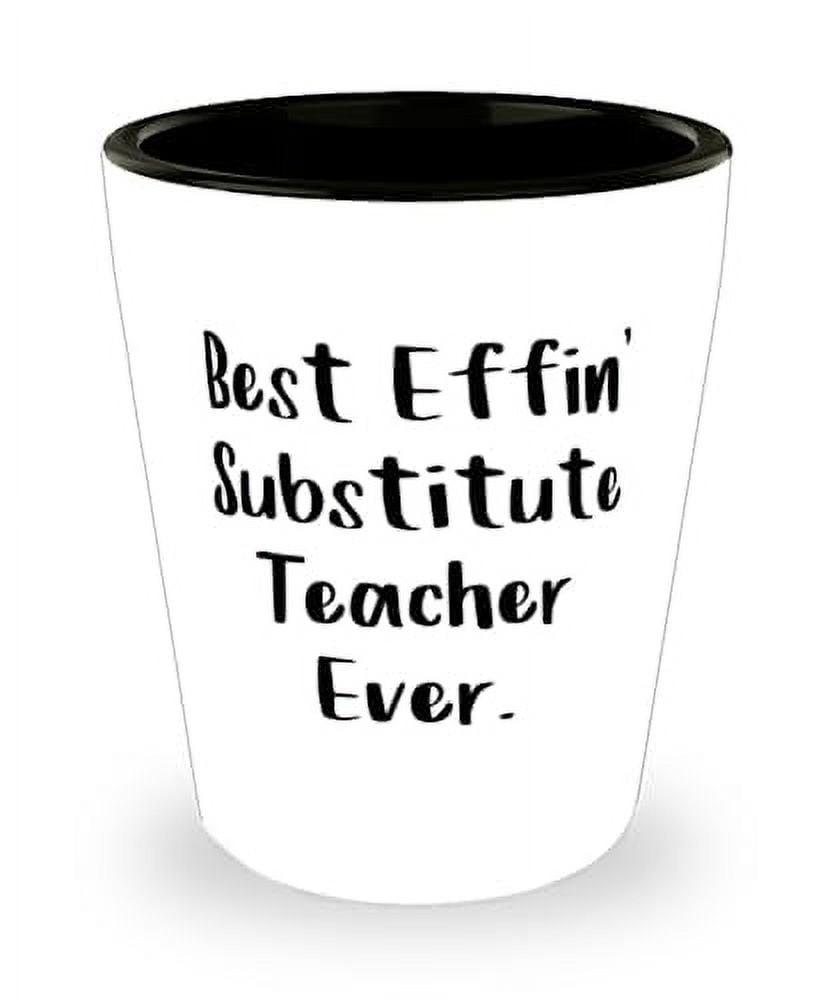 Appreciation Substitute teacher Shot Glass, Best Effin' Substitute ...