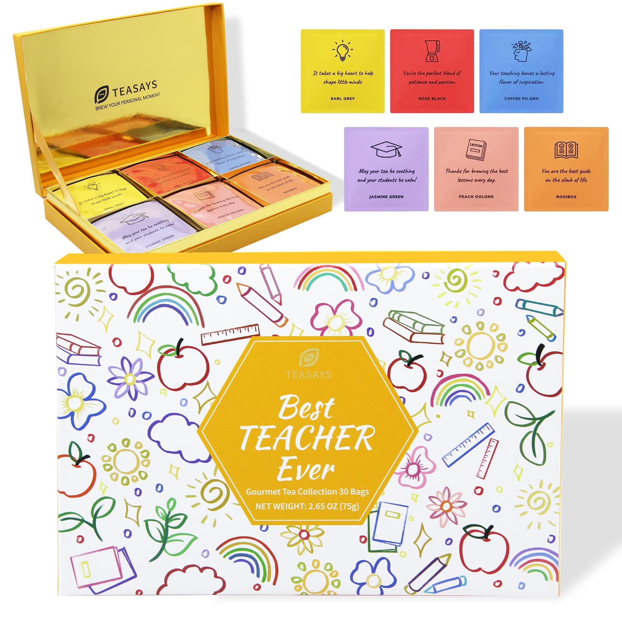 Appreciation Tea Gift DEF29 Set, TEASAYS Best Ever Tea Collection, Tea ...