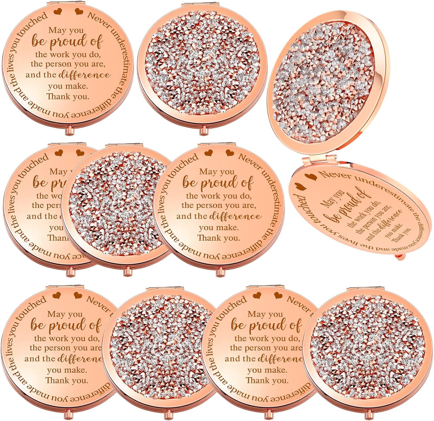 Appreciation Thank You Gifts Inspirational Compact Mirror for Women ...