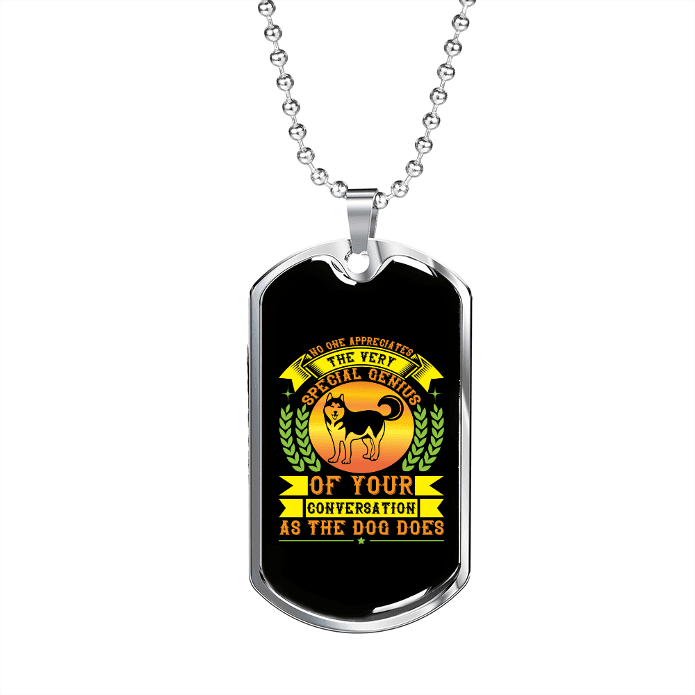 Appreciative Dog Neon Green Necklace Stainless Steel or 18k Gold Dog ...