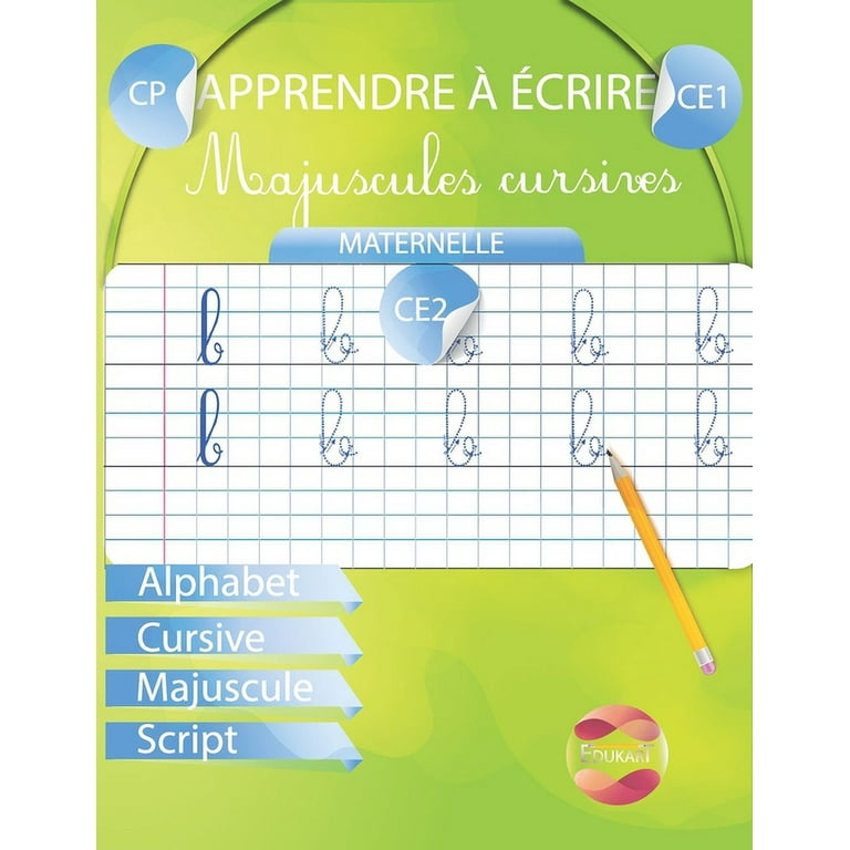 I Majuscule En Cursive Écrire L'alphabet: Apprendre à écrire La