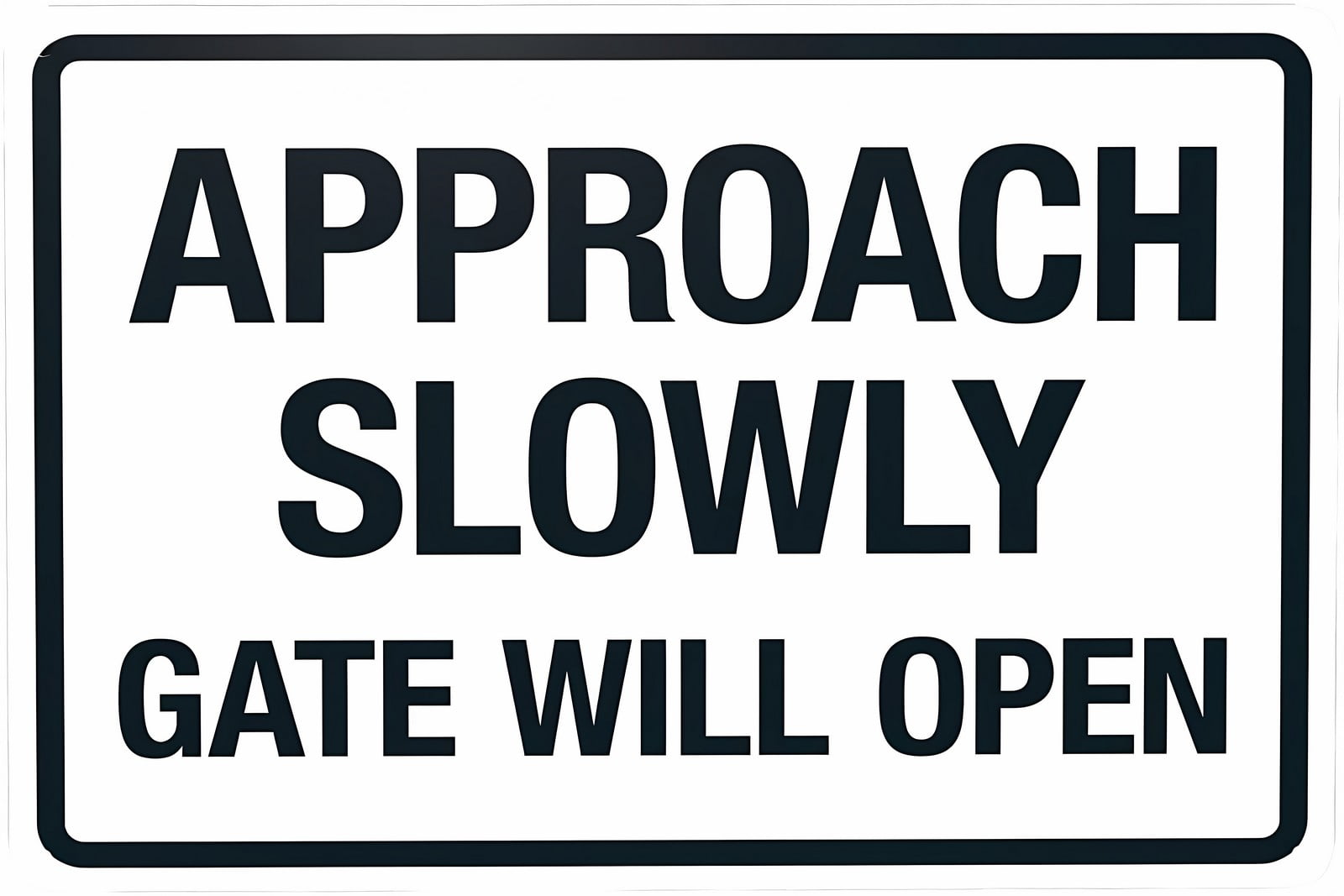 Approach Slowly Gate Will Open Warning Metal Sign 12 x 8 Inches - Gate ...