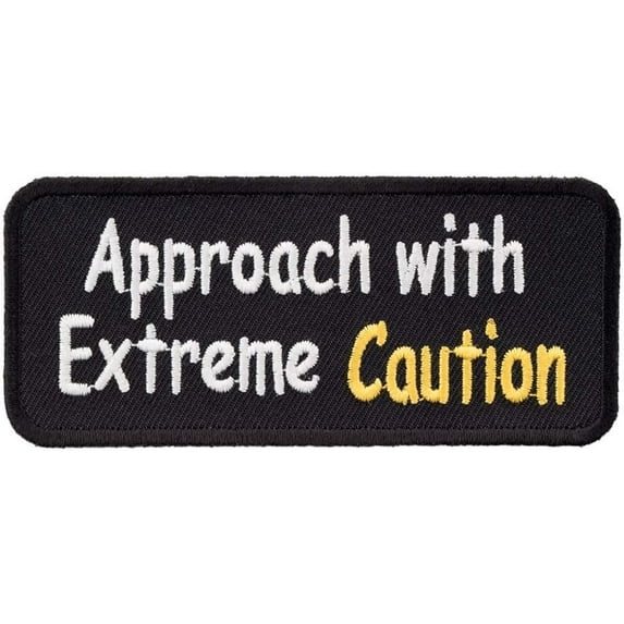 Approach With Extreme Caution Patch, Funny Patches - Walmart.com