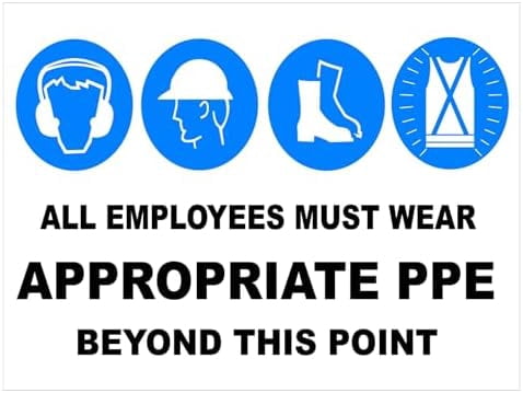 Appropriate Ppe – Beyond This Point Multi-Condition PPE Signs Metal Tin ...