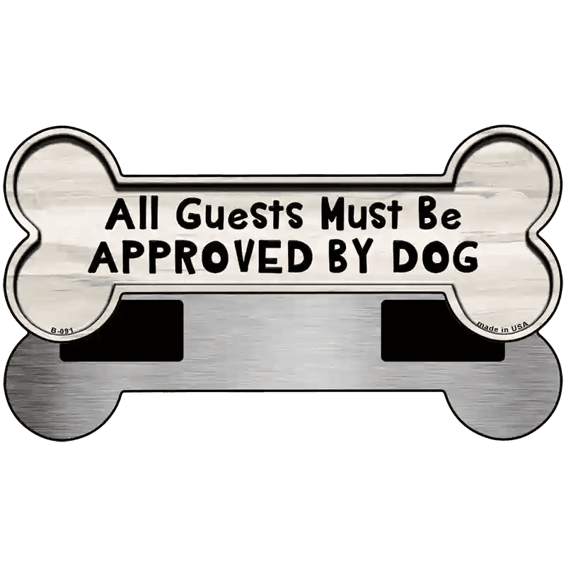 Approved By Dog Novelty Metal Bone Magnet 3.5" x 9" Magnet (B ...