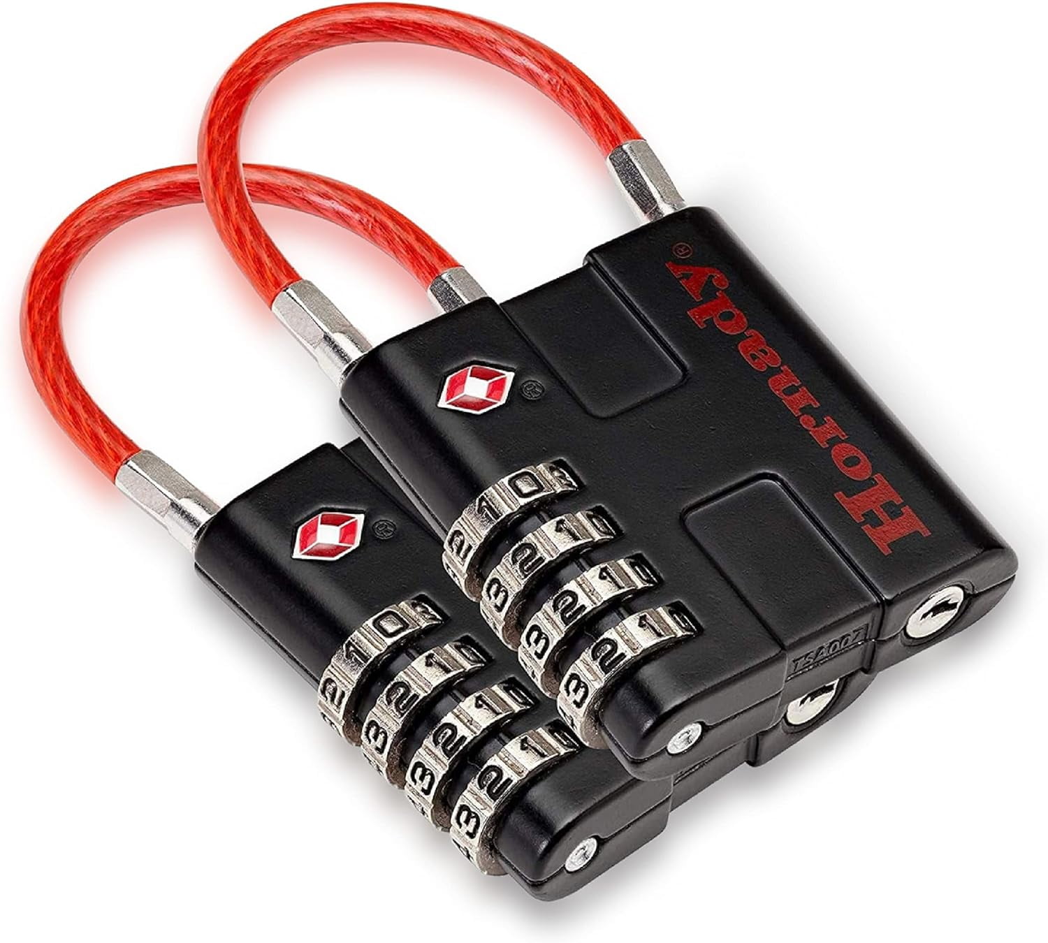 Approved Cable PadLocks 2pk, 96022 - All Metal 4 Digit Combination ...