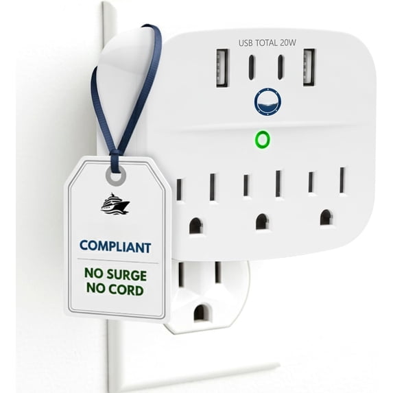 Approved N Surge Power Strip [2 USBC, 2 USB, 3 AC] - Essentials for ...