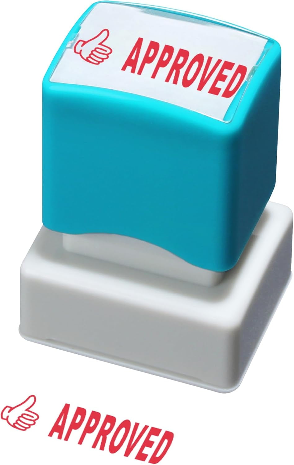 Approved Stamps –Pre-Inked Rubber Stamper Red Ink Office Stamp -Medium ...