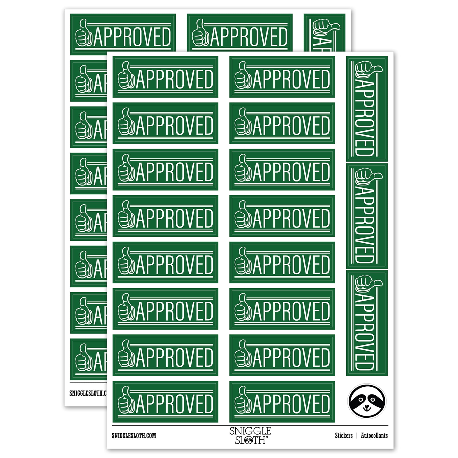 Approved Thumbs Up Sticker Set - Dark Green - Gloss Finish - 2.00 ...