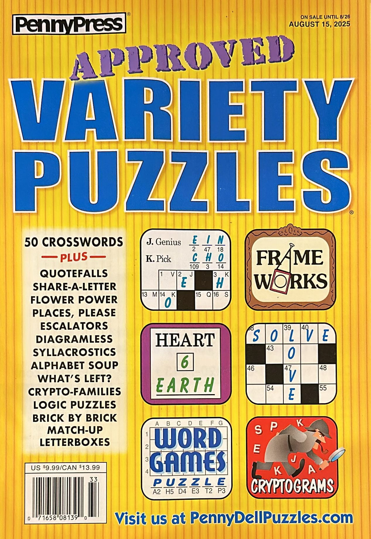 Approved, Variety Puzzles Magazine August 15, 2025 - Walmart.com