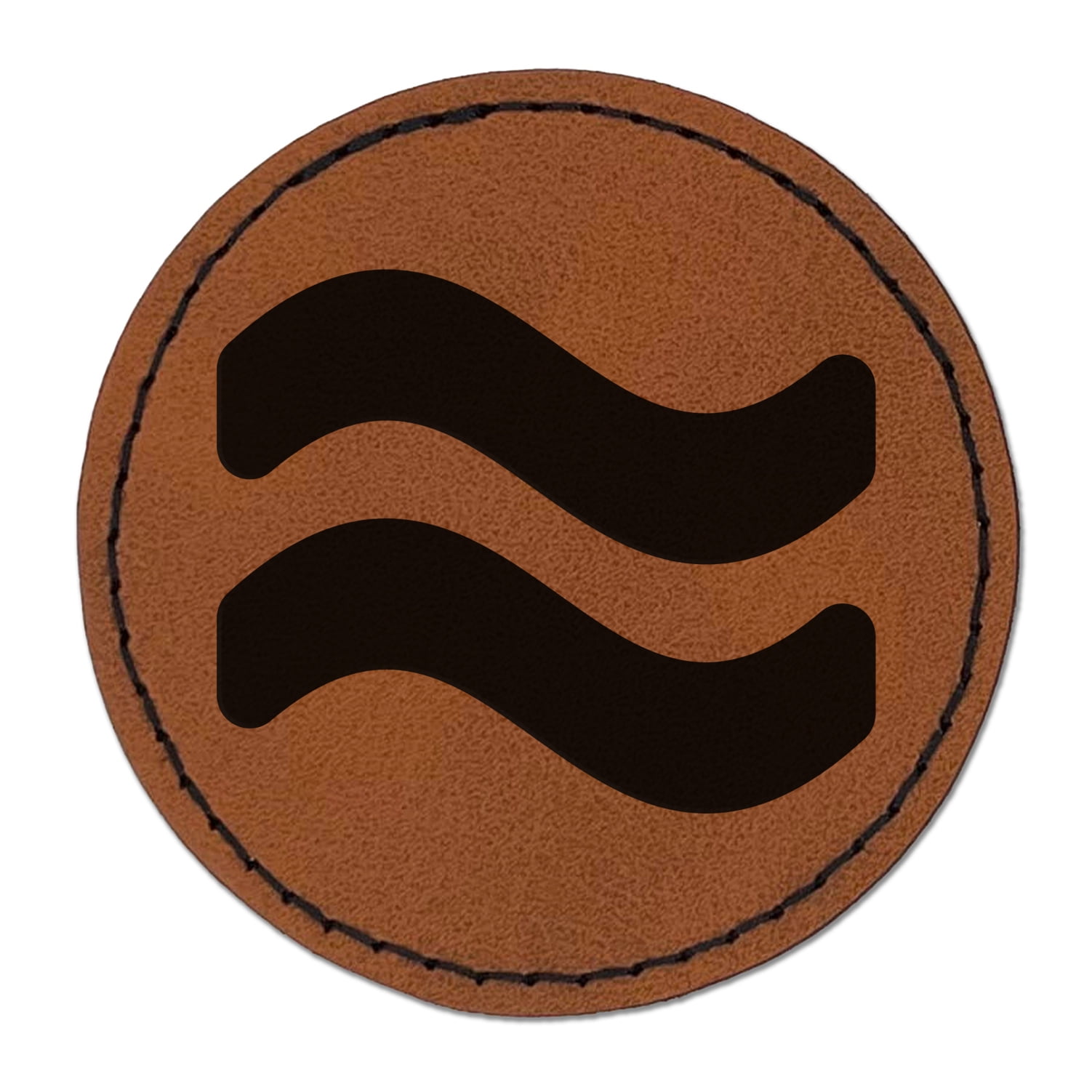 Approximately Equal To About Math Symbol 2.5" Faux Leather Round ...
