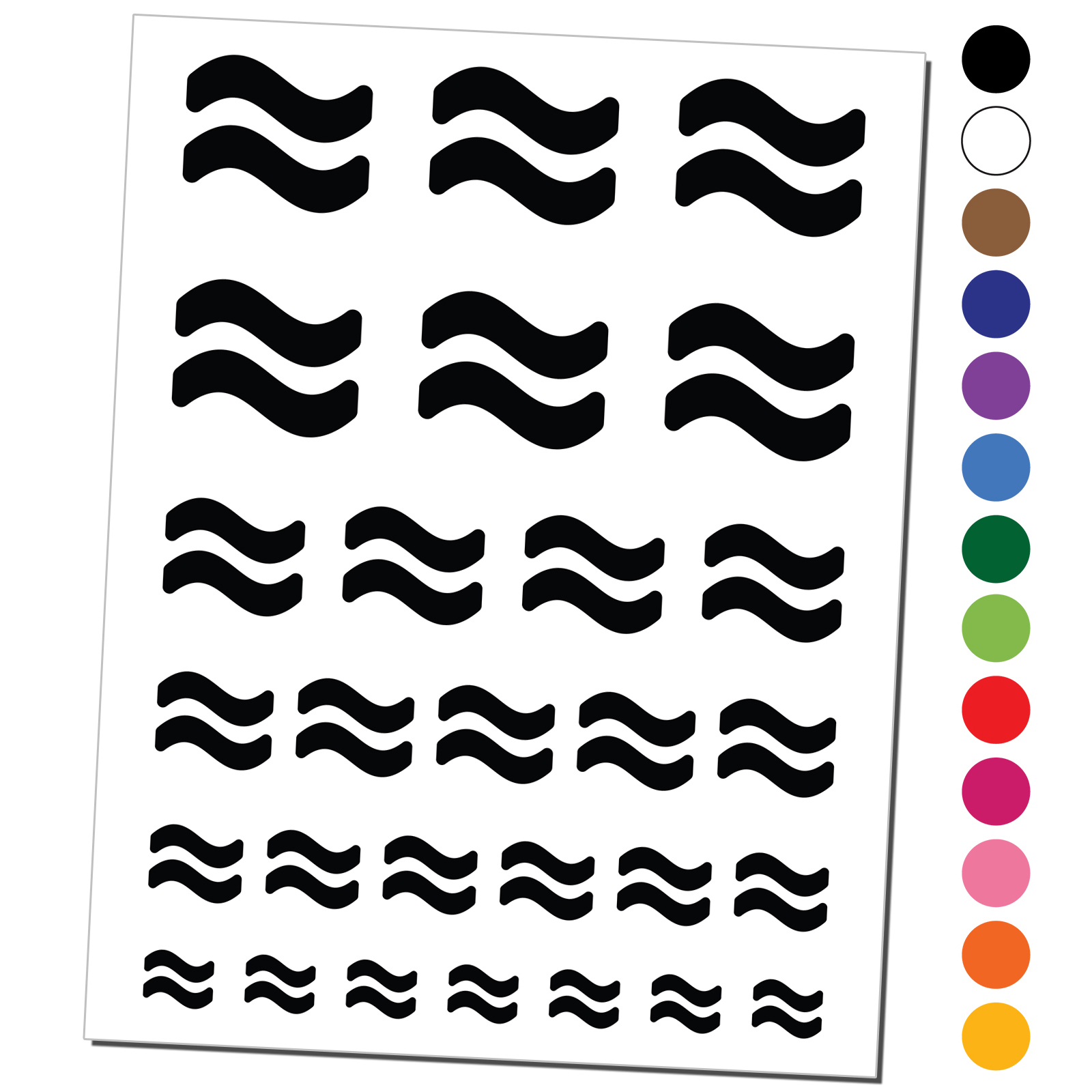 Approximately Equal To About Math Symbol Water Resistant Temporary ...