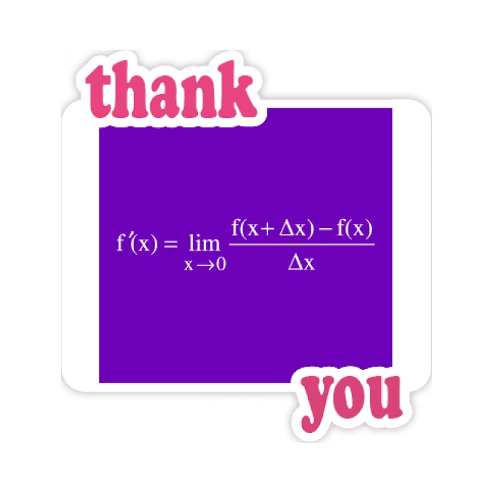 Approximation Mathematical Formula Expressions Calculations Thank You Stickers Quote Grateful